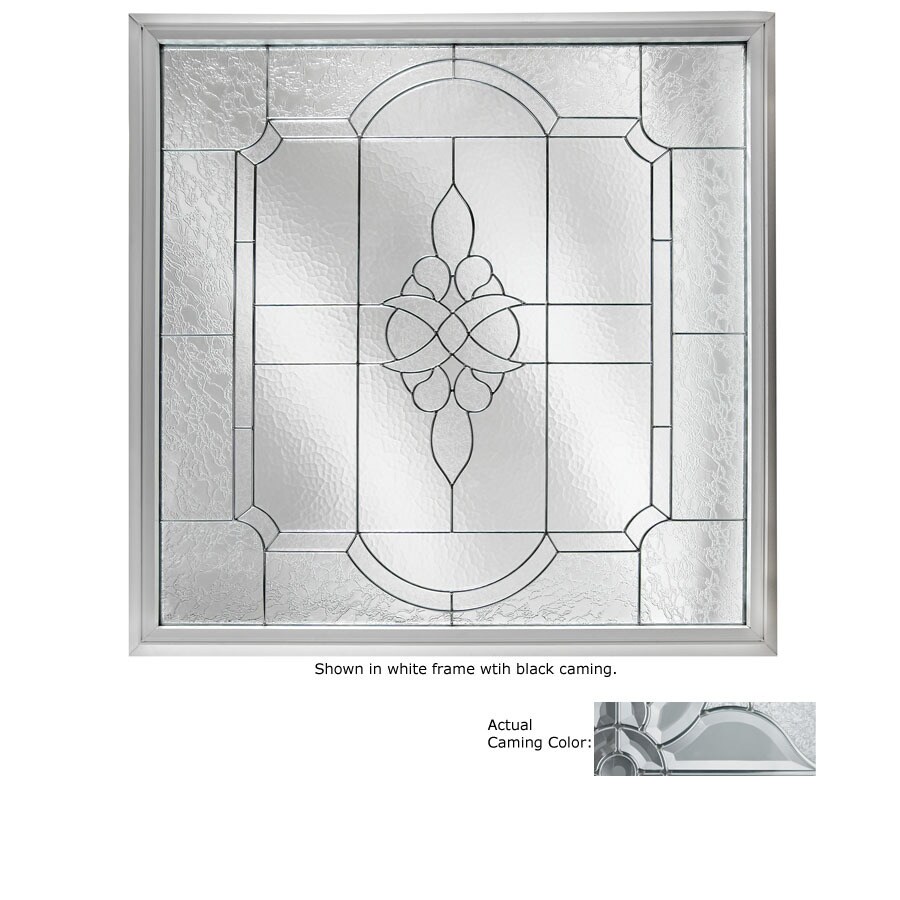 Hy-Lite 47-1/2-in x 47-1/2-in Decorative Glass Series White Triple Pane ...