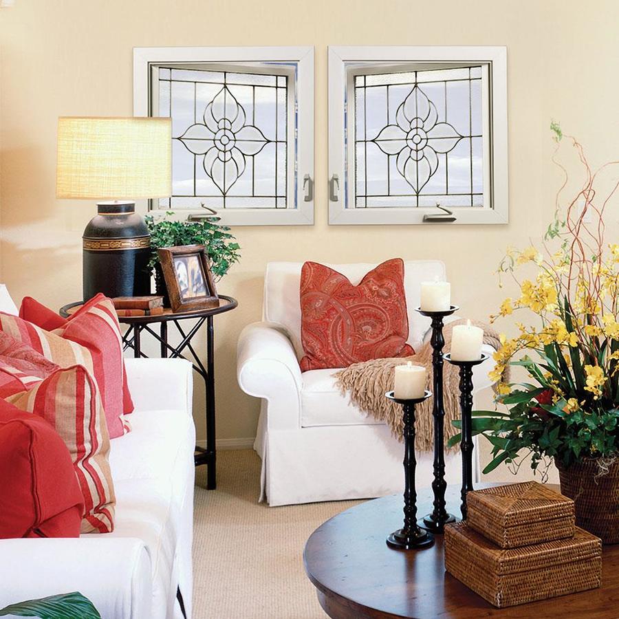 Hy-Lite Decorative Glass 28.5-in x 28.5-in Square New Construction ...