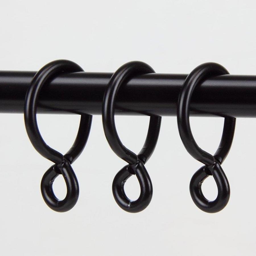 Rod Desyne 10-Pack 1-in Black Curtain Ring in the Curtain Rings ...