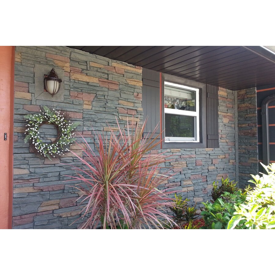 GenStone Stacked Stone 28-sq ft Keystone Faux Stone Veneer in the Stone ...