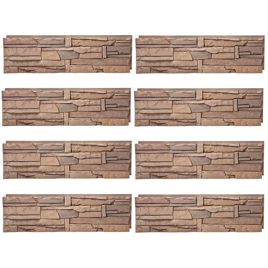 GenStone Stacked Stone 28-sq ft Desert Sunrise Faux Stone Veneer at ...
