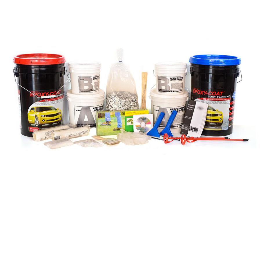 Epoxy-Coat 2-Part Medium Gray with Clear Coat High-Gloss Garage Floor ...