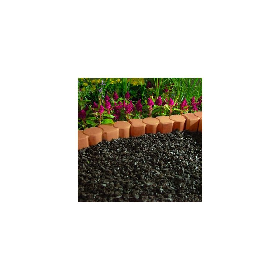 Geometric Red Straight Edging Stone (Common 12-in x 3-in; Actual: 12-in ...