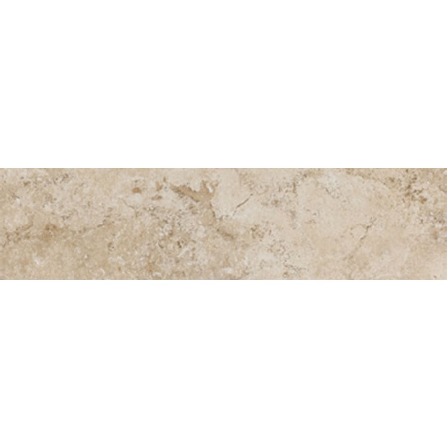 FLOORS 2000 Tiburstone Beige Porcelain Bullnose Tile (Common: 3-in x 18 ...