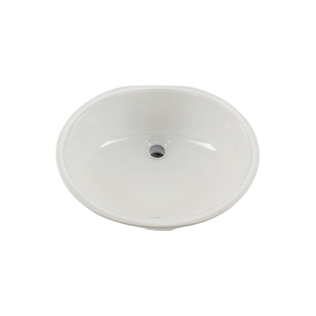 Superior Sinks White Glazed Porcelain Undermount Oval Traditional