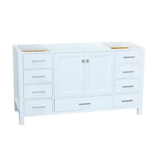 ARIEL Cambridge 60-in White Bathroom Vanity Cabinet in the Bathroom ...