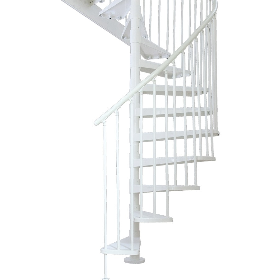 DOLLE Stockholm 13.5-ft Platform Rails Powder Coat White Spiral ...