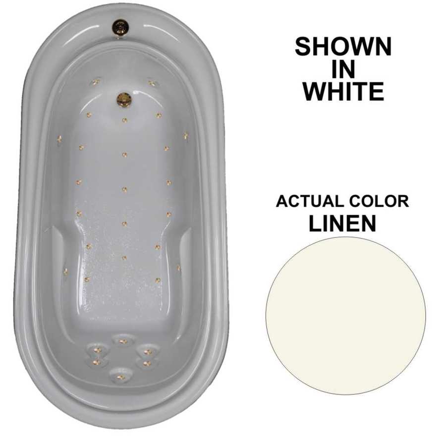 Watertech Whirlpool Baths 36.75-in x 72-in Linen Acrylic Drain ...