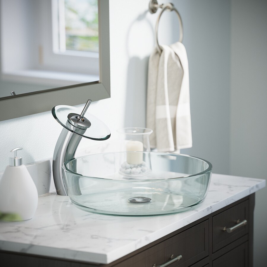 Clear Glass Vessel Bathroom Sink