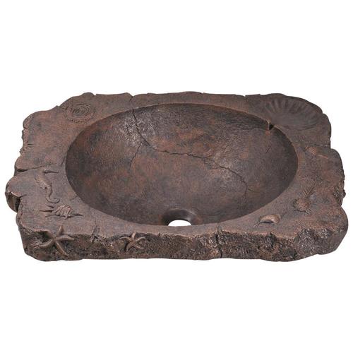 Mr Direct Antique Bronze Bronze Drop In Irregular Bathroom Sink 23 In X 19 In In The Bathroom