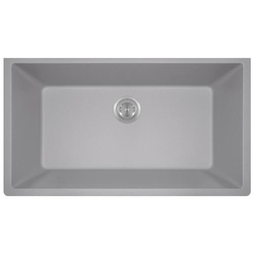 MR Direct Undermount 32.63-in x 18.38-in Silver Single Bowl Kitchen ...