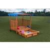 Creative Cedar Designs 55-in x 53.5-in Brown Square Wood Sandbox at ...