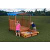 Creative Cedar Designs 55-in x 53.5-in Brown Square Wood Sandbox at ...