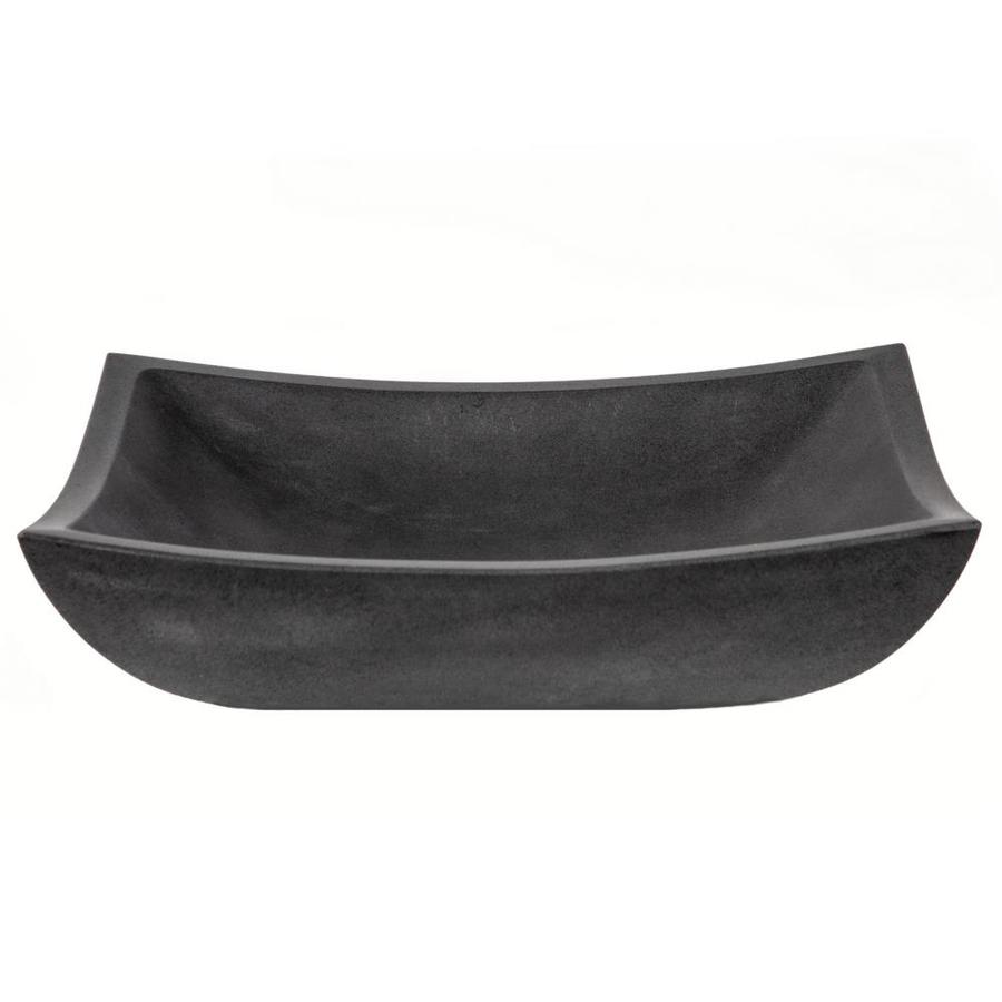 Eden Bath Lava Stone Natural Stone Vessel Rectangular Bathroom Sink at ...