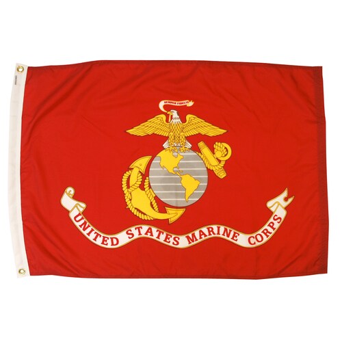 3-ft W x 2-ft H Military Marine Corps Flag in the Decorative Banners ...