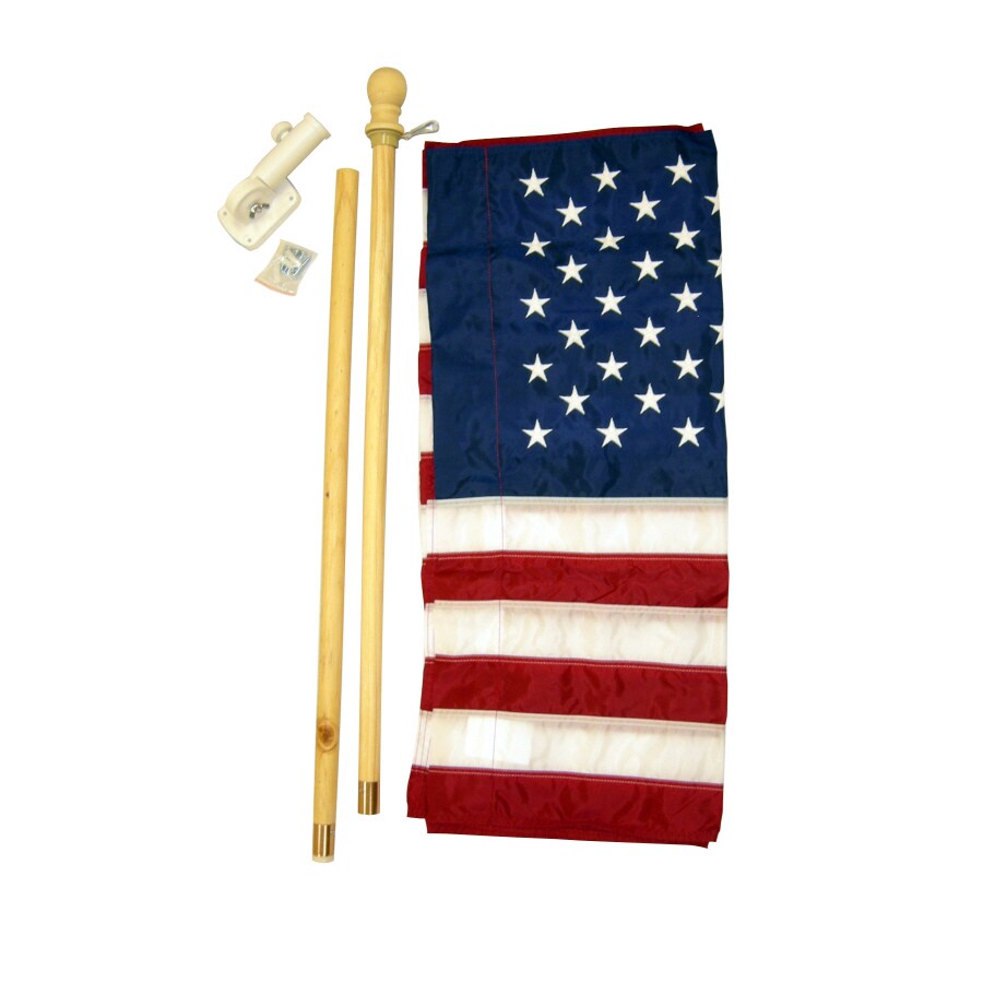 Independence Flag 4-ft W x 2.5-ft H American Embroidered Flag in the ...