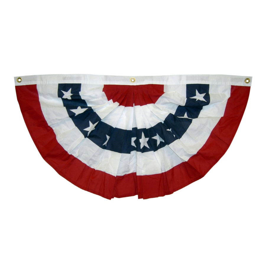Independence Flag 3-ft W x 1.489-ft H American Pleated Fan at Lowes.com