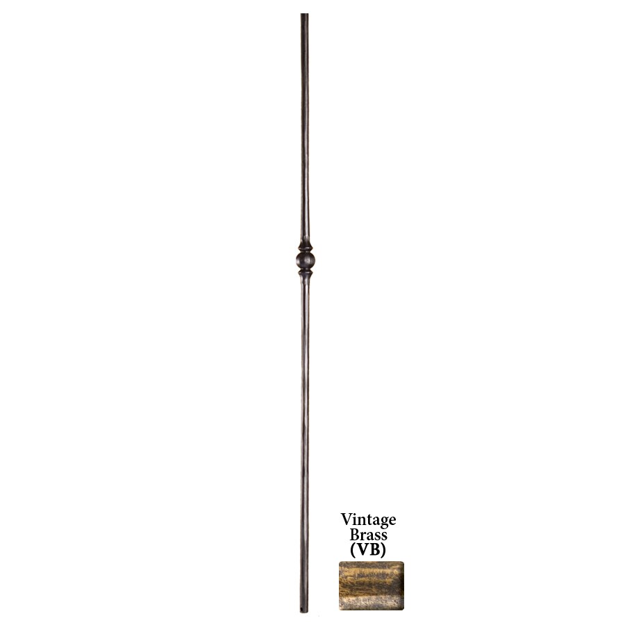 House of Forgings Solid 44-in Vintage Brass Wrought Iron Tuscan Stair ...