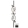 House of Forgings Solid 44-in Copper Vein Wrought Iron Tuscan Stair ...