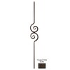 House of Forgings Solid 44-in Copper Vein Wrought Iron Versatile Stair ...