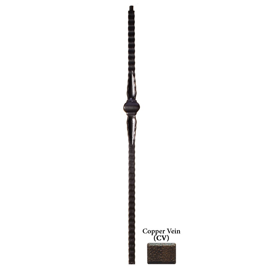 House of Forgings Gothic Square Hammered 1.187-in x 47-in Copper Vein ...