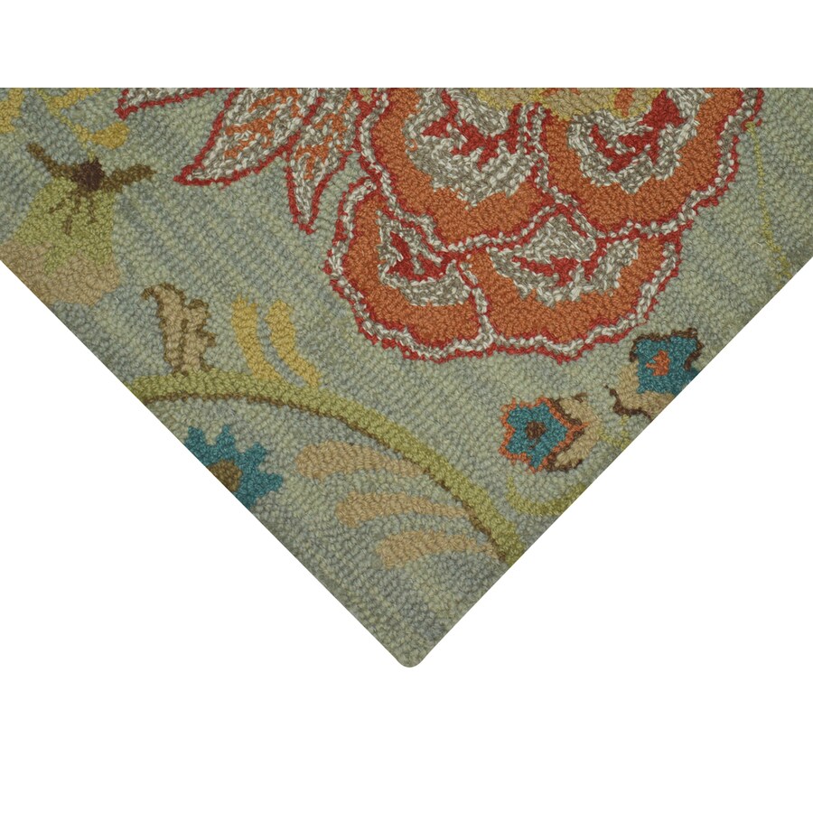 allen + roth Lendale 2 X 4 (ft) Wool Multicolor/Normal Indoor Floral ...