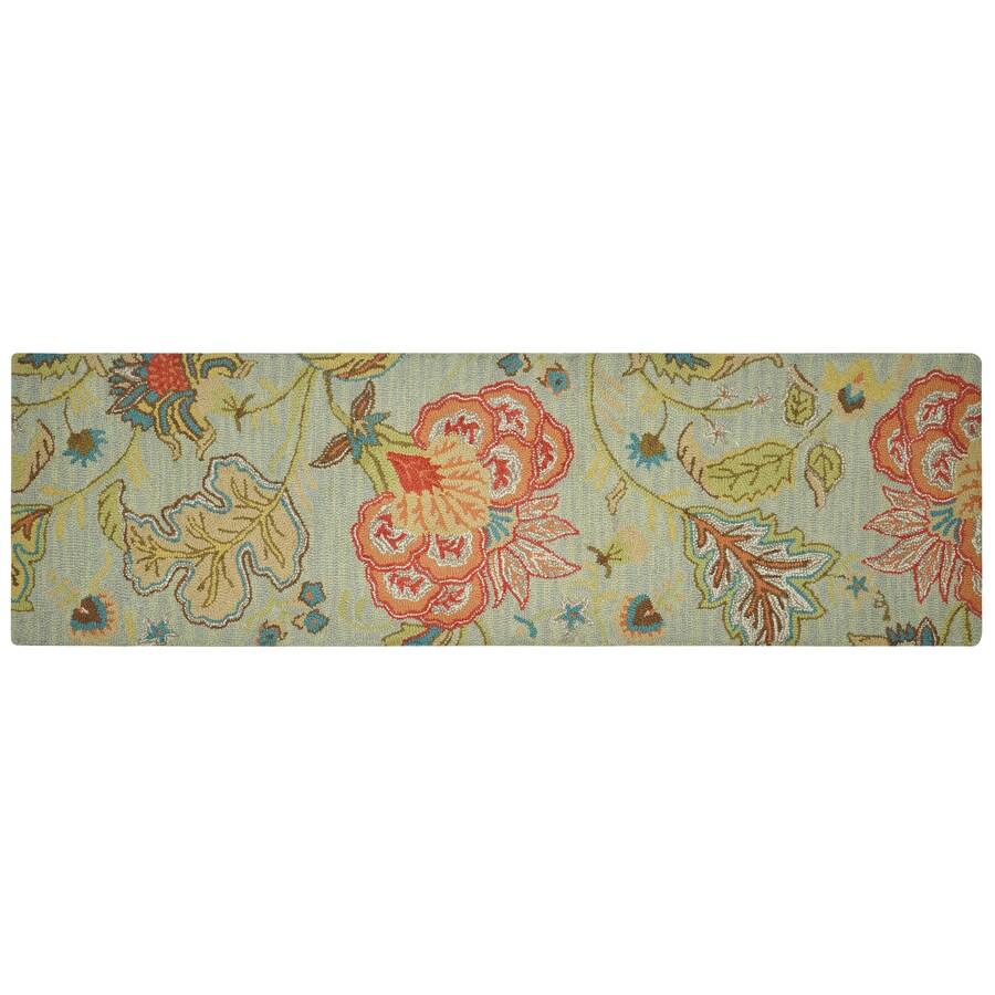 allen + roth Lendale 2 X 90 (ft) Wool Multicolor/Normal Indoor Floral ...