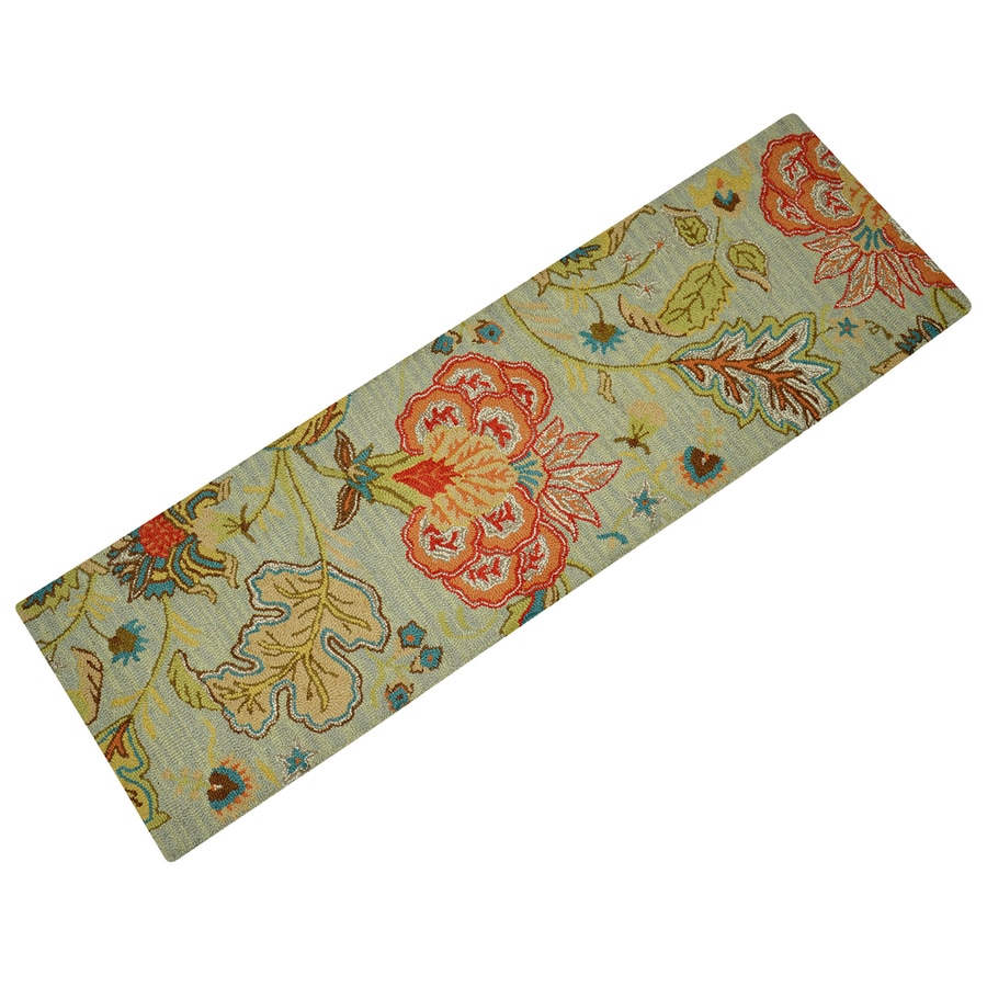 allen + roth Lendale 2 X 90 (ft) Wool Multicolor/Normal Indoor Floral ...