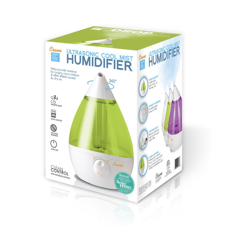 Crane 1-Gallon Tabletop Cool Mist Humidifier in the Humidifiers ...
