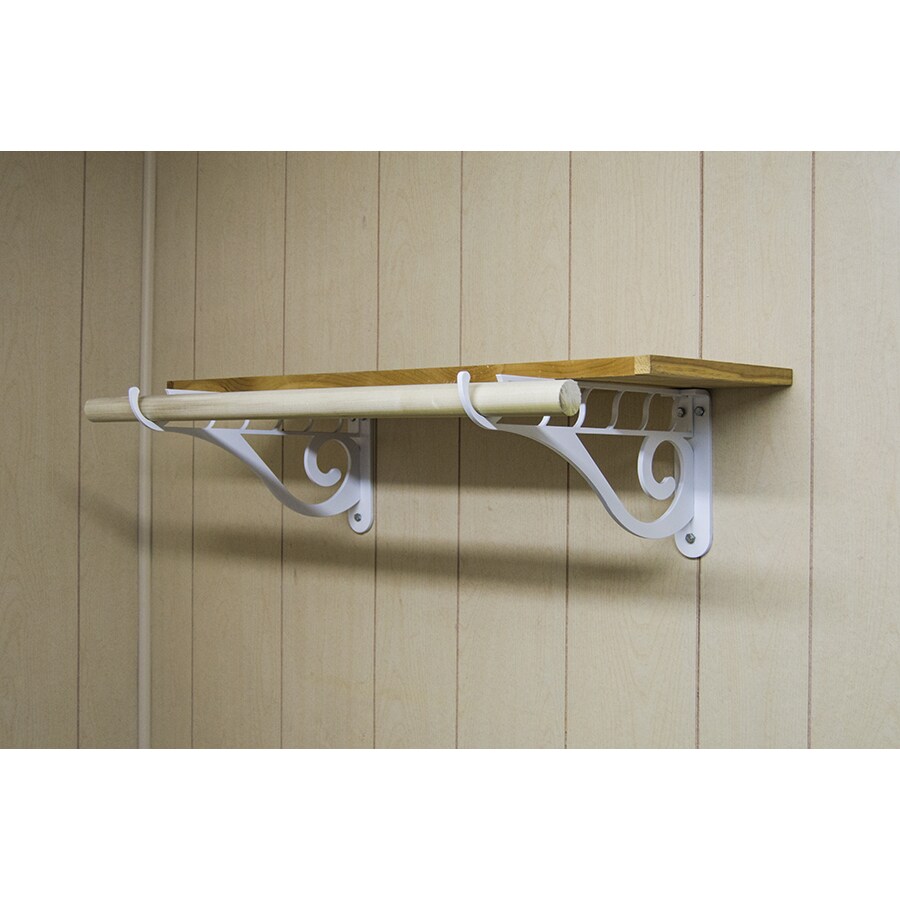 Federal Brace Closet Accessory Bracket 8-in x 2-in x 16.25-in Painted ...