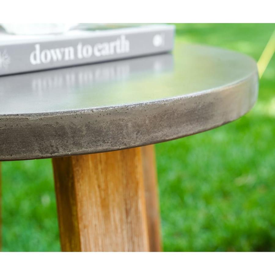 Leisure Made Athens Round Outdoor End Table 17.7-in W x 17.7-in L in ...