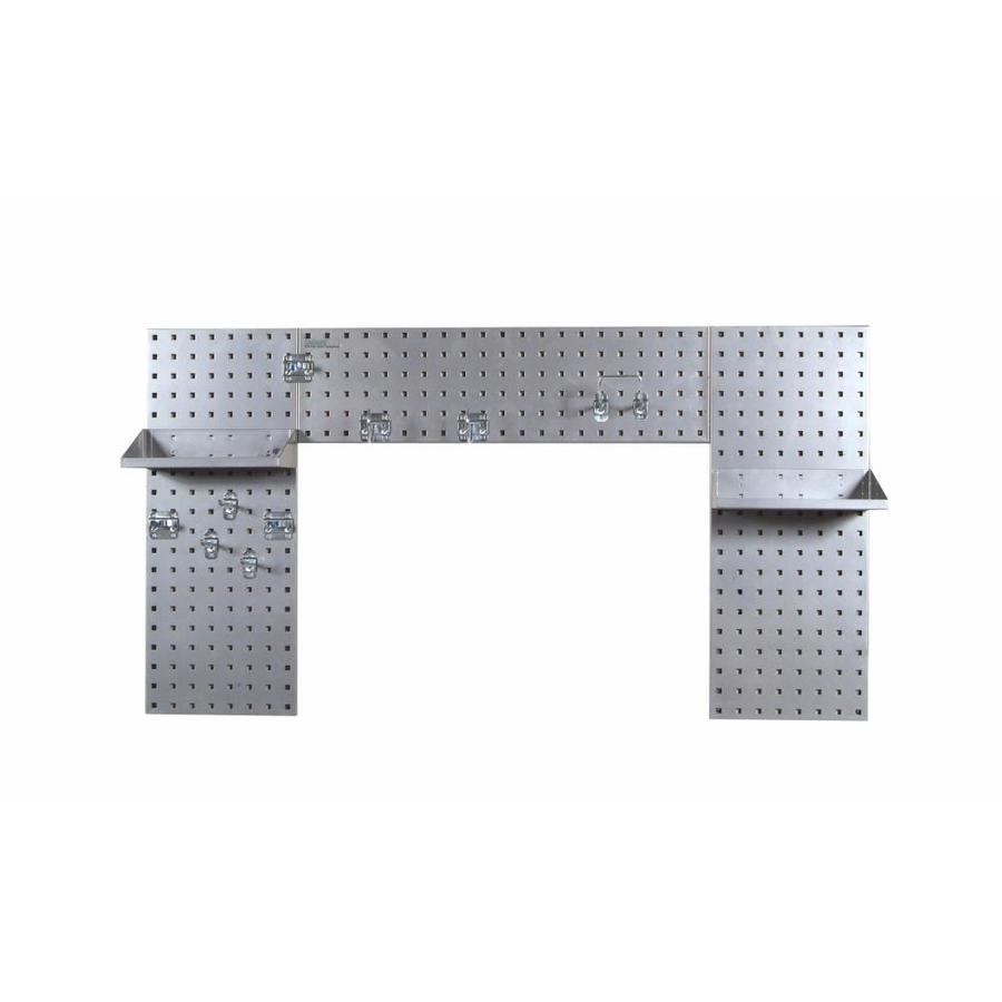 LocBoard Triton Products 14-Piece Steel Pegboard kit; Actual: 55.5-in x ...