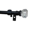 Style Selections 28-in to 48-in Matte Black Steel Single Curtain Rod at ...