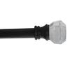 Style Selections 28-in to 48-in Matte Black Steel Single Curtain Rod at ...