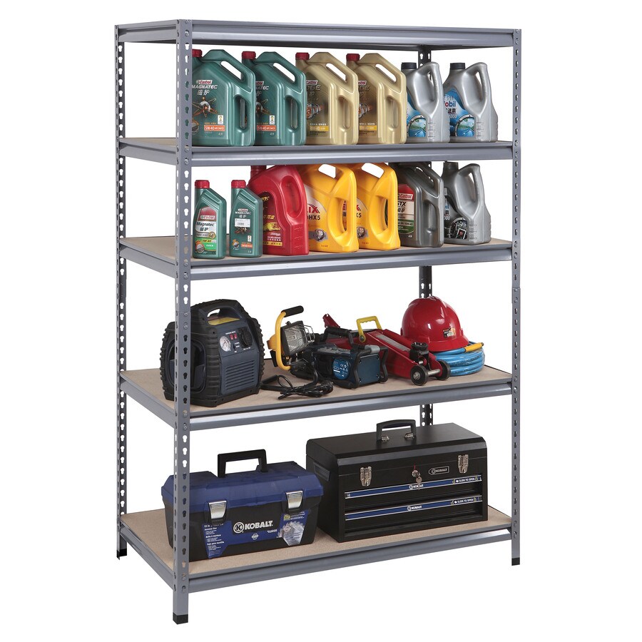 WORKPRO 72-in H x 48-in W x 24-in D 5-Tier Steel Freestanding Shelving ...