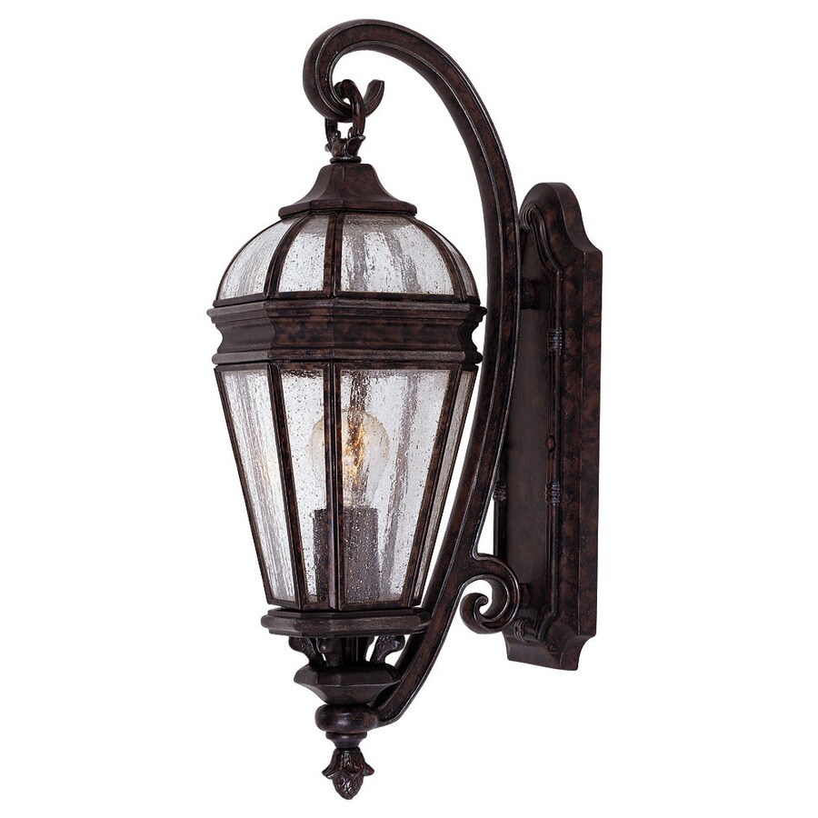 1-Light 19-in New Tortoise Shell W/Silver Outdoor Wall Light at Lowes.com