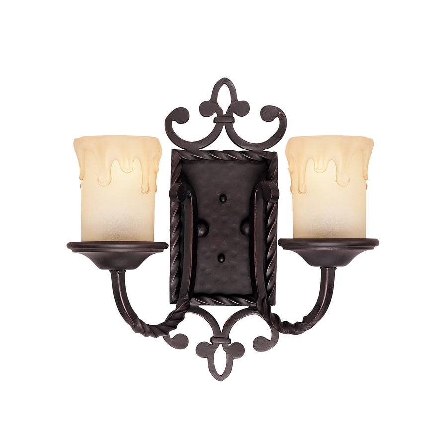 Shandy 13-in W 2-Light Slate Wall Sconce at Lowes.com