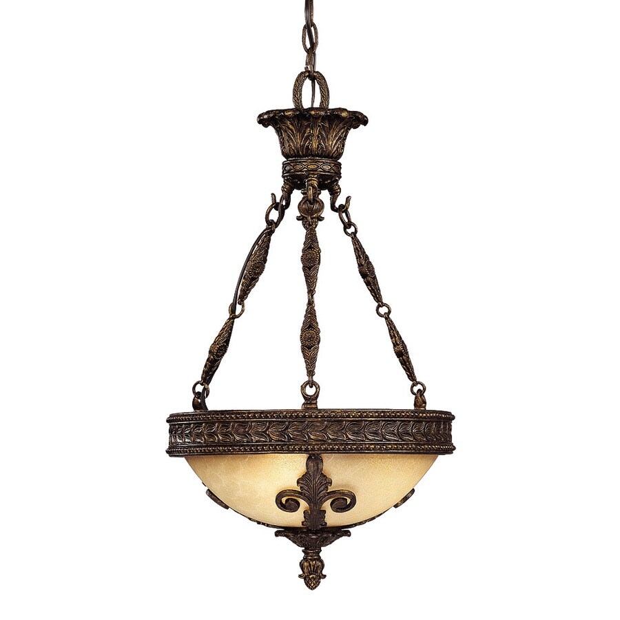 Shandy 13.5-in W New Tortoise Shell Pendant Light with Tinted Glass ...