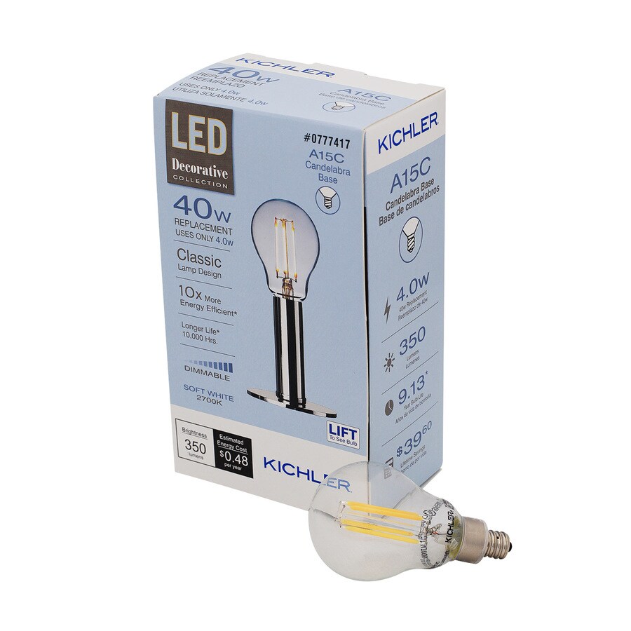 Kichler 40-Watt EQ Soft White Dimmable Light Bulb at Lowes.com