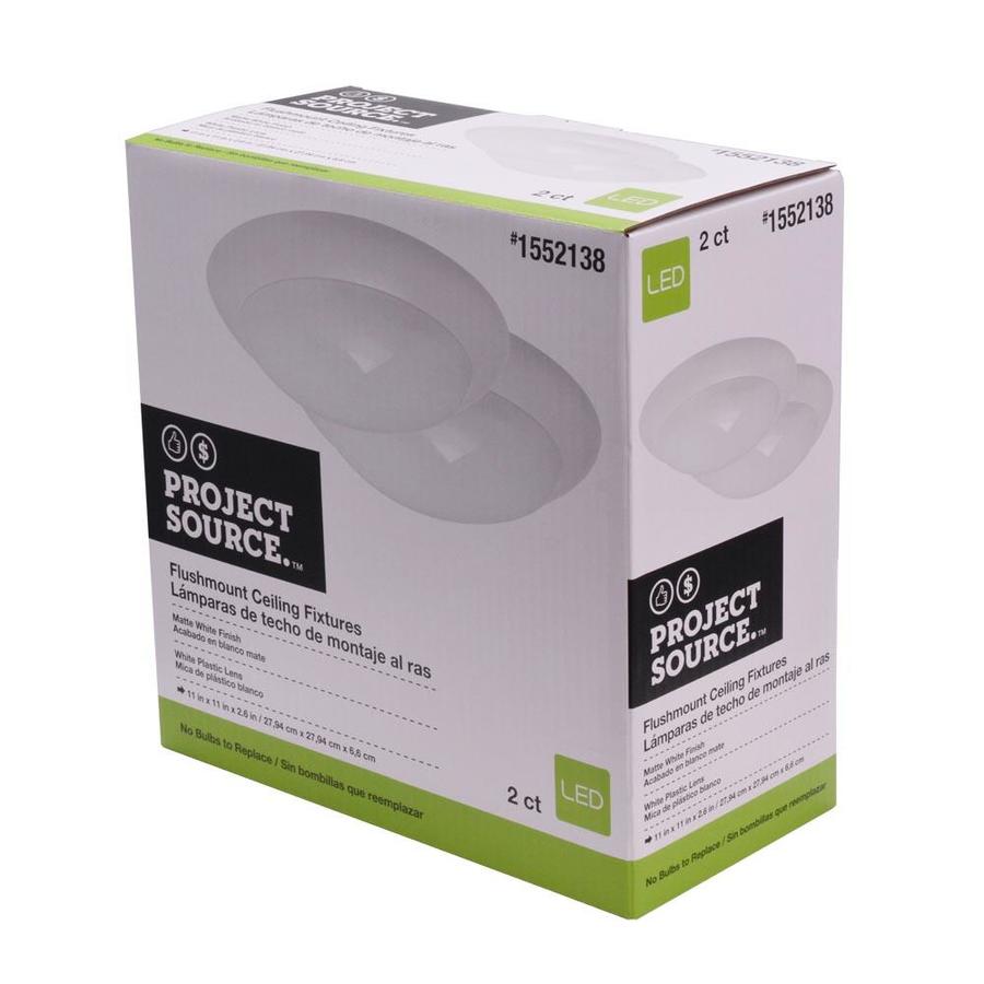 Project Source 2-Pack Color Changing 11-in White Modern/Contemporary ...