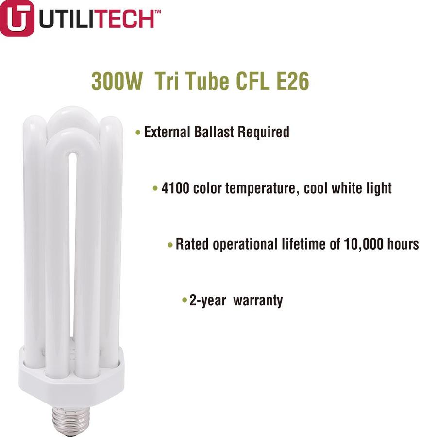 Utilitech 65-Watt 8.3-in Medium Base (E-26) 4100 K Cool White Ubend ...