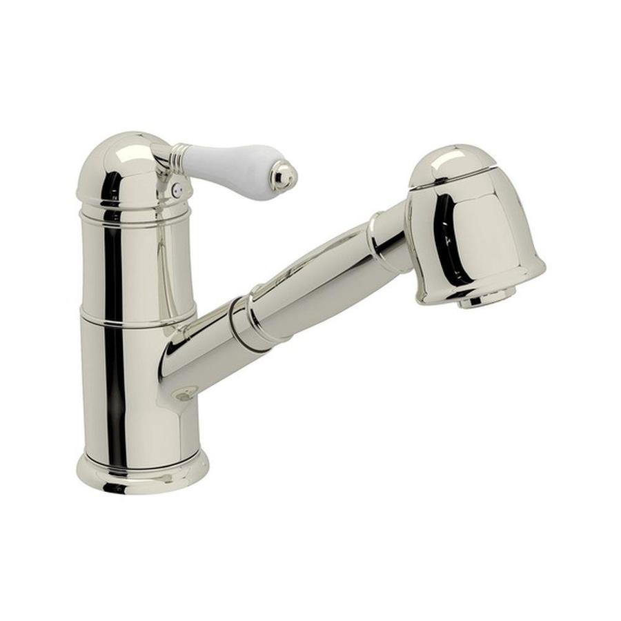 Rohl Italian Kitchen Patrizia Polished Nickel 1-Handle Deck-Mount Pull ...