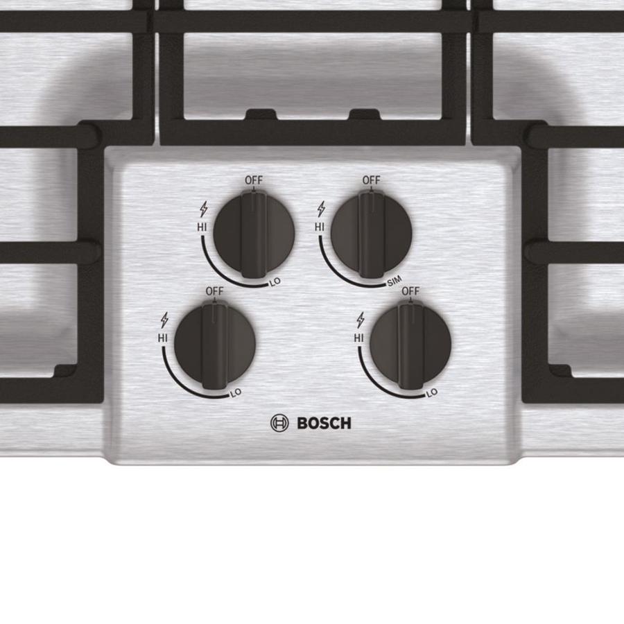 Bosch 500 30-in 4 Burners Stainless Steel Gas Cooktop in the Gas ...
