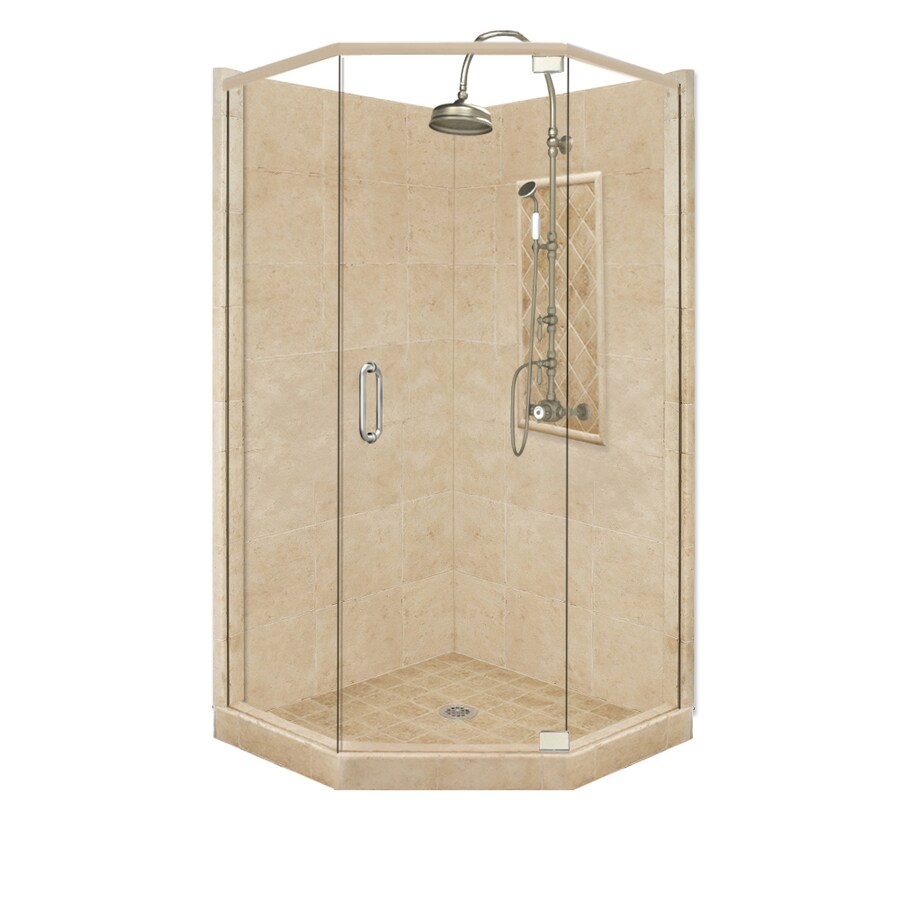American Bath Factory Panel Medium Fiberglass and Plastic Neo-Angle ...