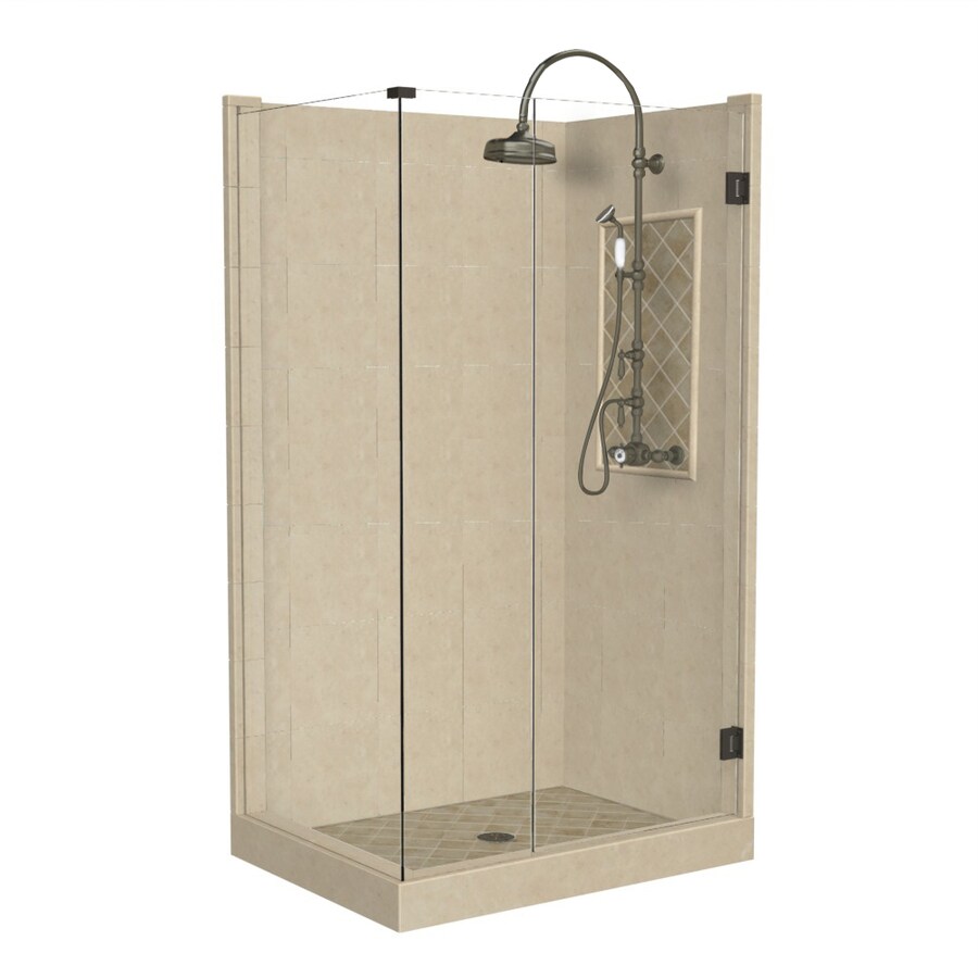 American Bath Factory Panel Square (Center Drain) Drain Included at ...