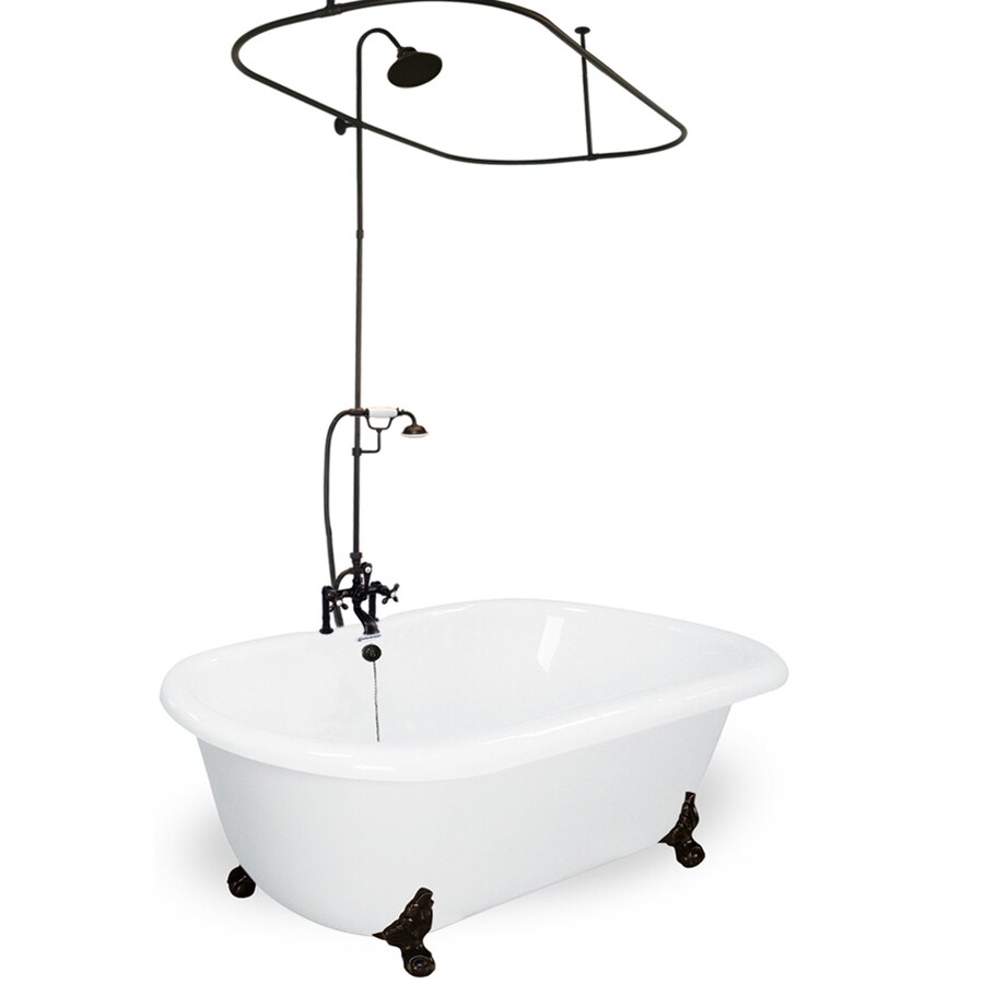 American Bath Factory Celine 32-in W x 70-in L Acrylic Oval Center ...