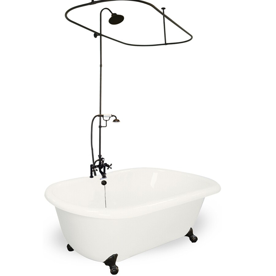 American Bath Factory Celine 32-in W x 70-in L Acrylic Oval Center ...