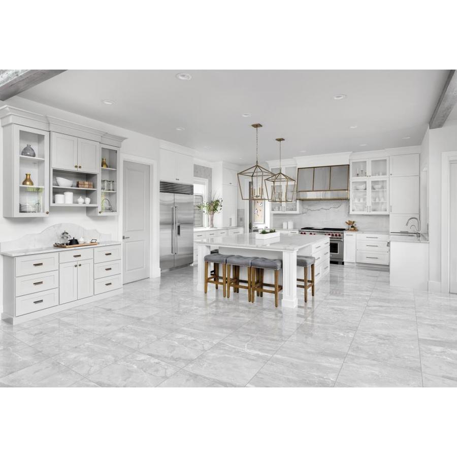 Satori Eden ice Eden Ice Polished Porcelain 24-in x 24-in Polished ...