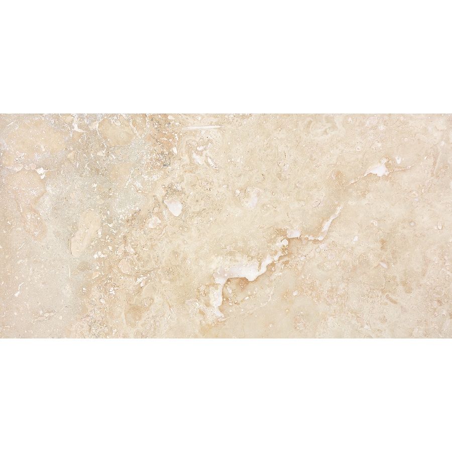 Anatolia Tile Ivory 12-in x 24-in Travertine Floor Tile (Common: 12-in ...