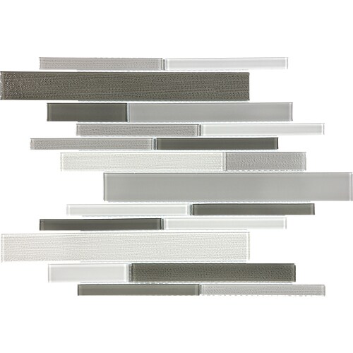 Anatolia Tile Mist Blend Glass Mosaic Wall Tile (Common: 12-in x 12-in ...